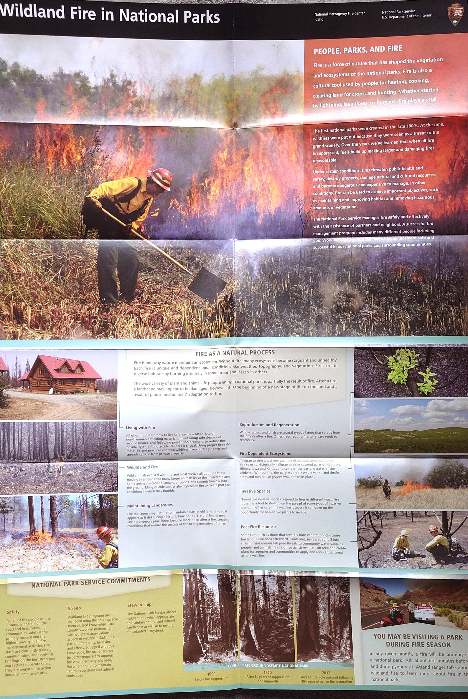Wildland Fire in National Parks Official NPS Guide Map Brochure ...