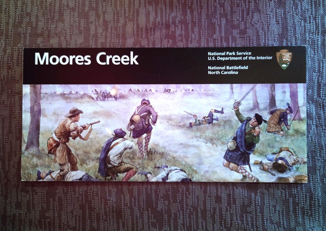 Moores Creek National Battlefield Official NPS Guide Map Brochure ...