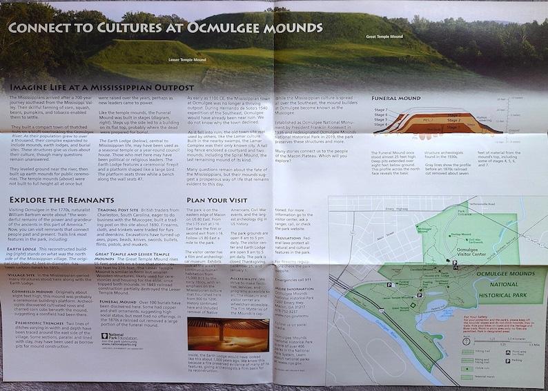 Ocmulgee Mounds National Historical Park Official NPS Guide Map ...