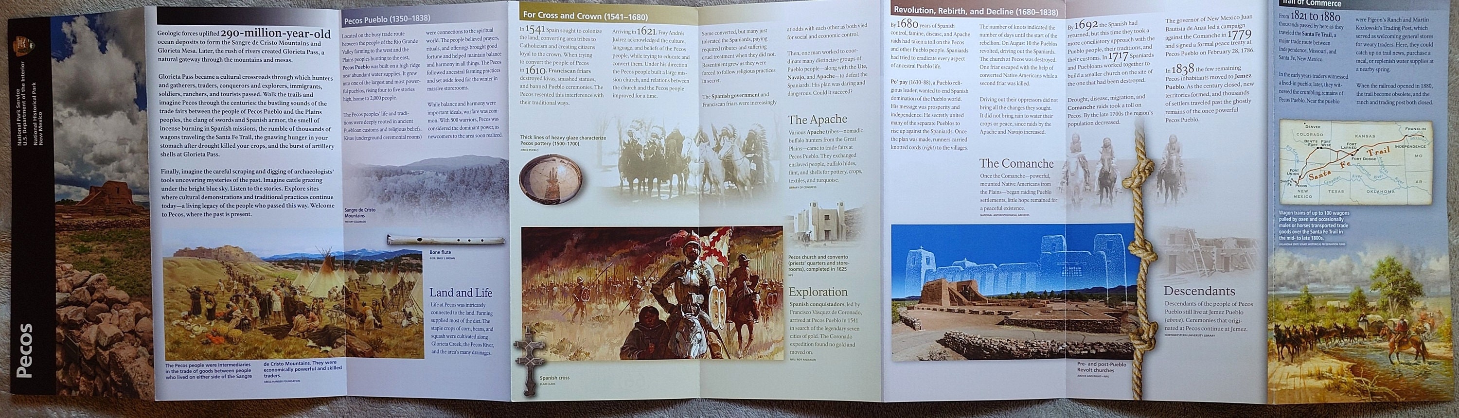 Pecos National Historical Park Official NPS Guide Map Brochure National ...