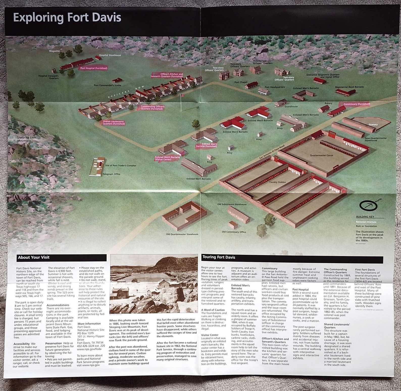 Fort Davis National Historic Site Official NPS Guide Map Brochure ...
