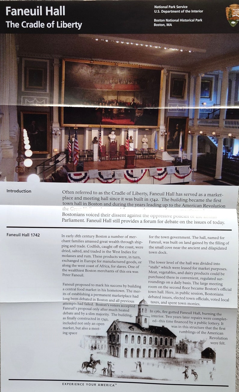 Boston National Historical Park Faneuil Hall Official NPS Guide Map ...