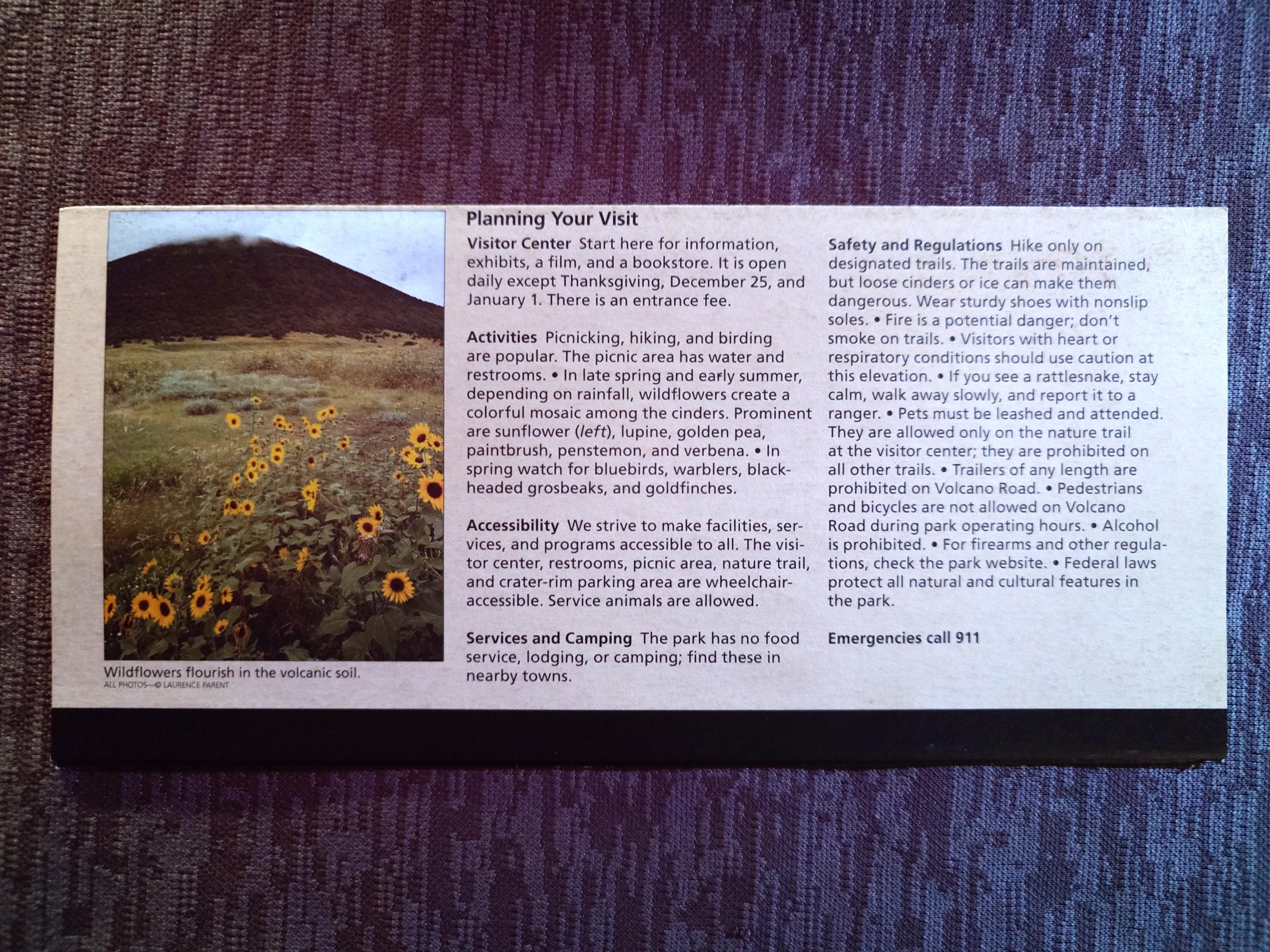 Capulin Volcano National Monument Official NPS Guide Map Brochure ...