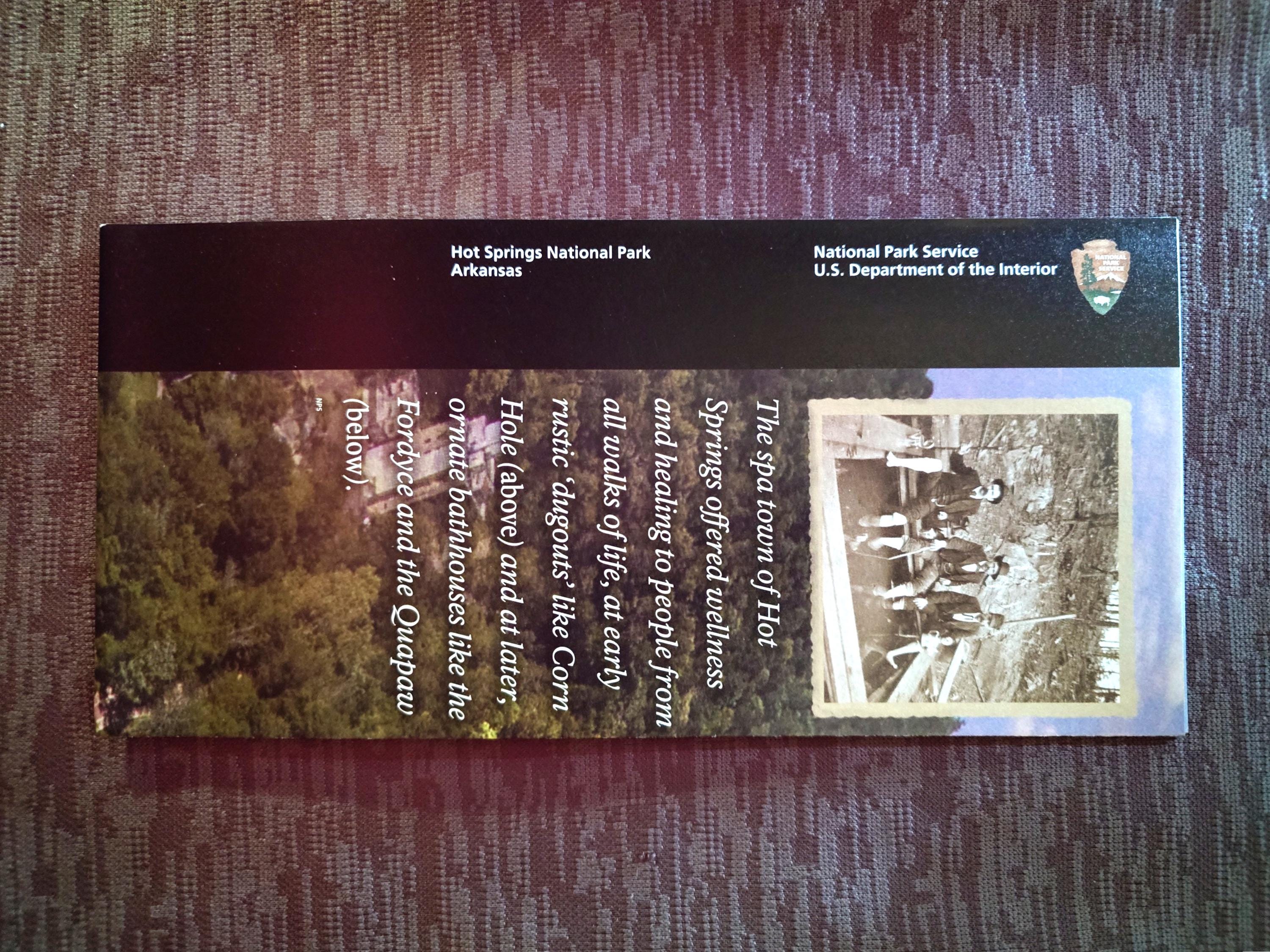Hot Springs National Park Official NPS Guide Map Brochure National ...