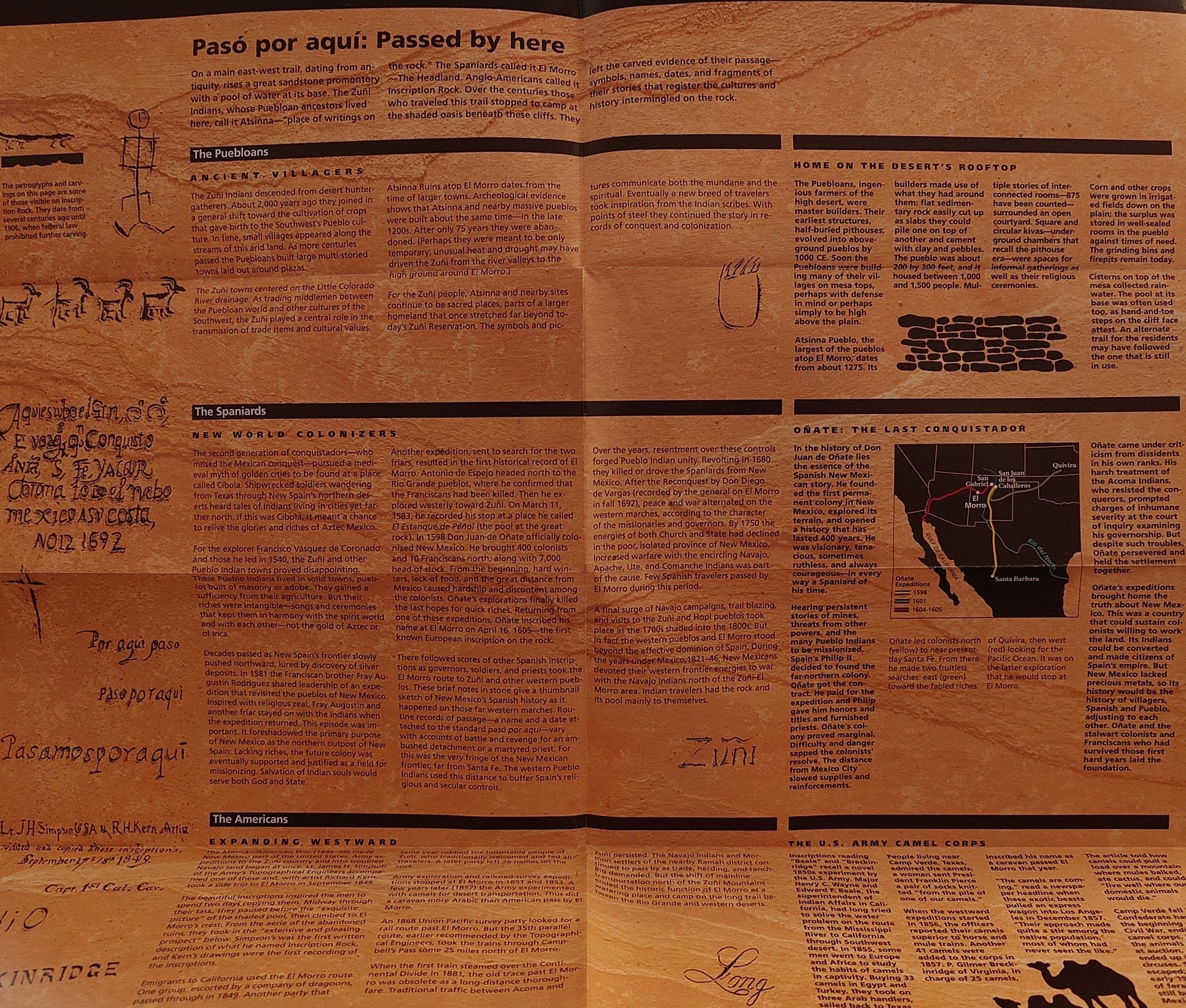 El Morro National Monument Official NPS Map Guide Brochure National ...