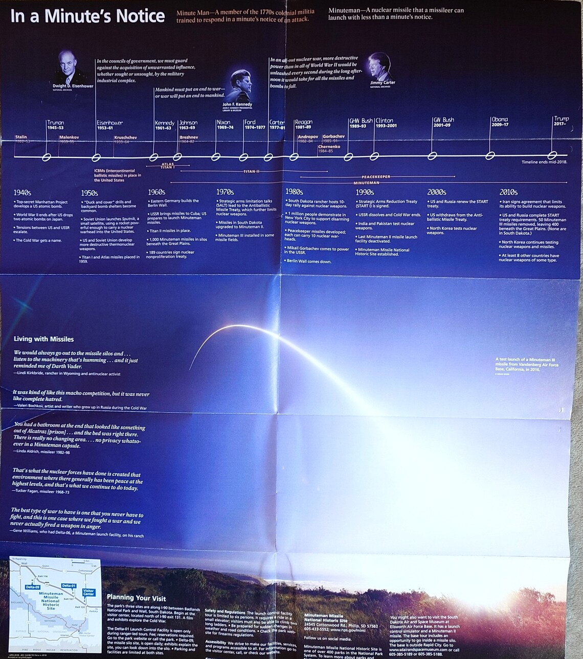 Minuteman Missile National Historic Site Official NPS Guide Map ...