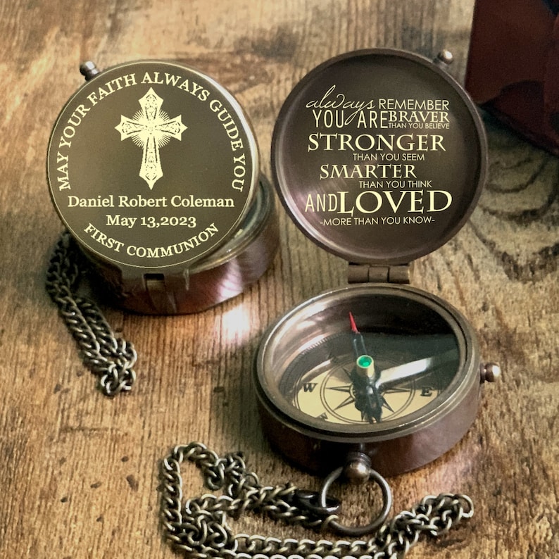 Baptism Compass First Holy Communion Compass Confirmation - Etsy
