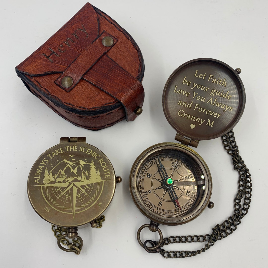 Christmas Gifts, Personalized Compass, Engraved Custom Gifts for Him ...