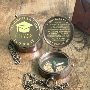 Congratulations Gift, Engraved Compass, Fathers Day Gift, Christmas ...