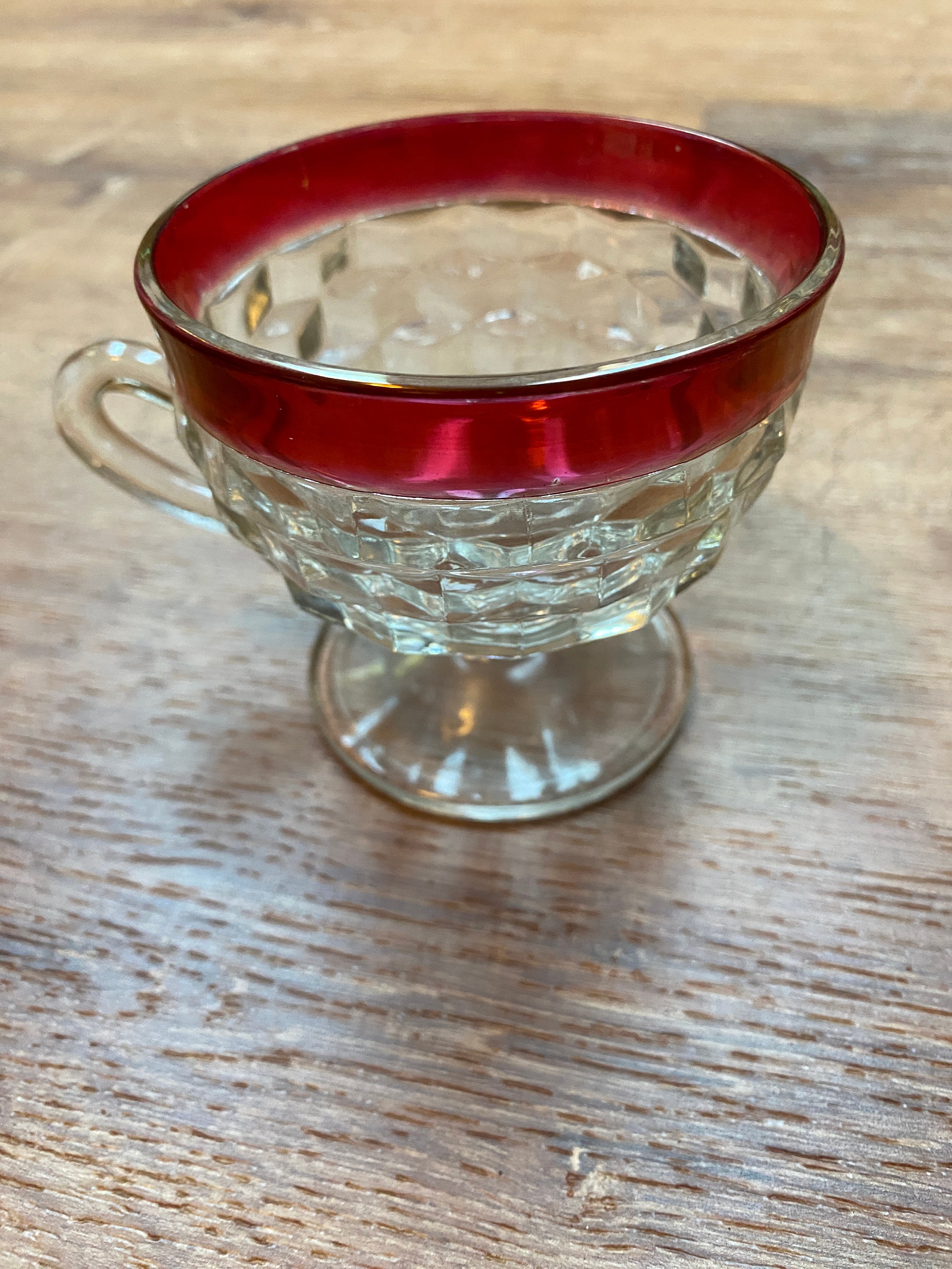 Retro Punch Bowl Set // Whitehall Ruby Flash // Punch Bowl and 12 ...