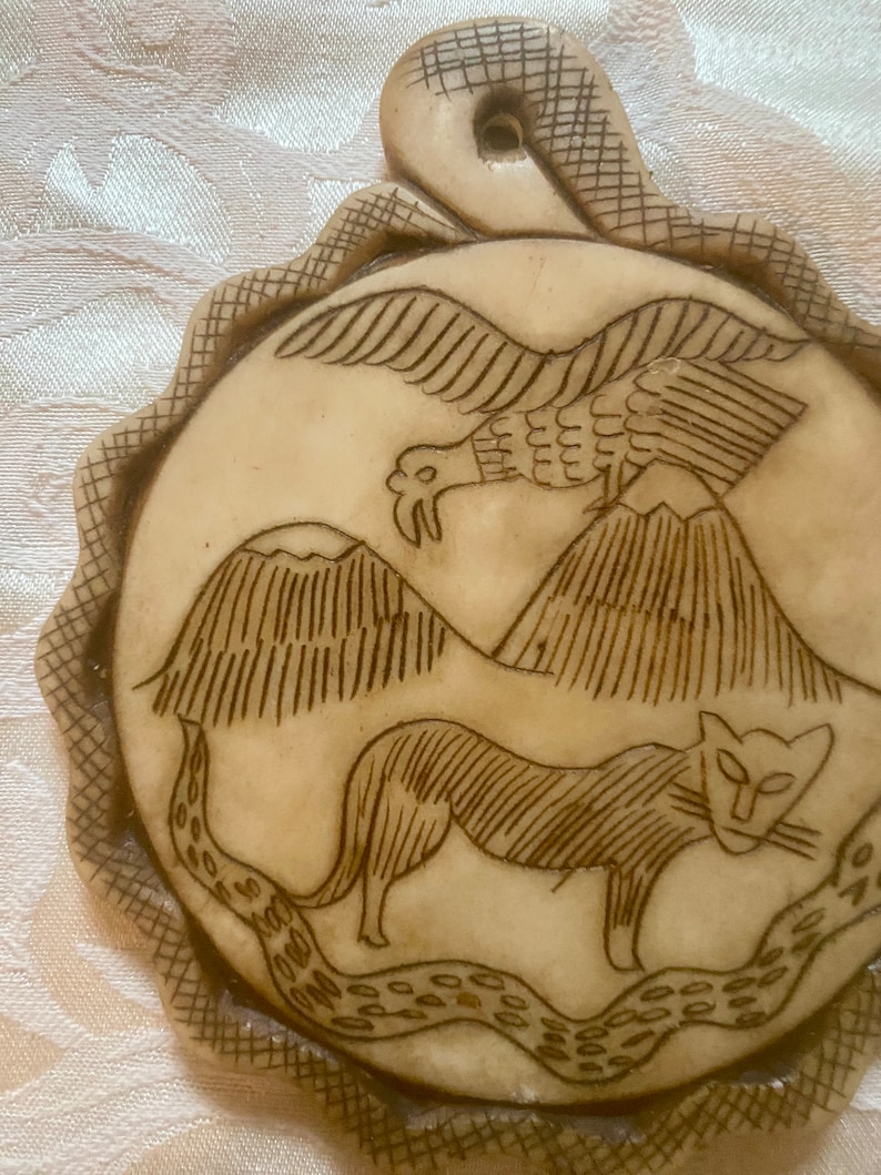 Peruvian Hand Carved Inca Calendar // Caliza Stone // Snake Border ...