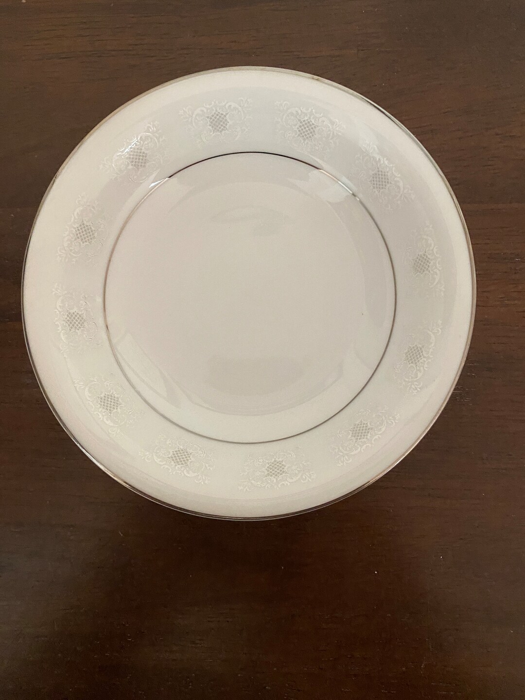 Mikasa Hanover Fine China Fruit Bowls - Set of 8 White & Silver ...