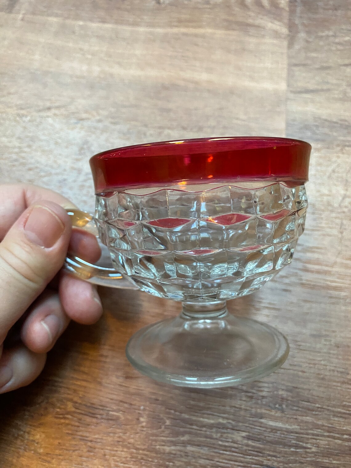 Retro Punch Bowl Set // Whitehall Ruby Flash // Punch Bowl and 12 ...