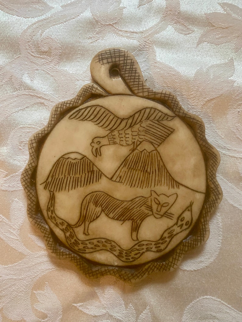 Peruvian Hand Carved Inca Calendar // Caliza Stone // Snake Border ...