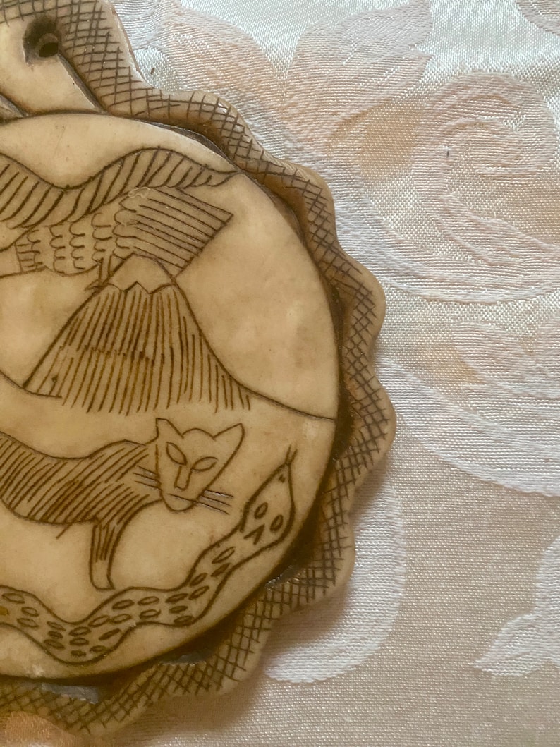 Peruvian Hand Carved Inca Calendar // Caliza Stone // Snake Border ...