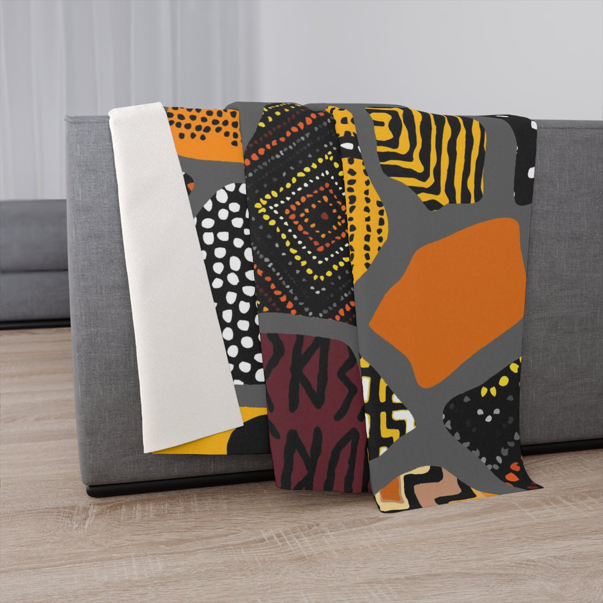 Ankara Print Weighted Sherpa Blanket/afrocentric Bedroom Decor / Tribal ...