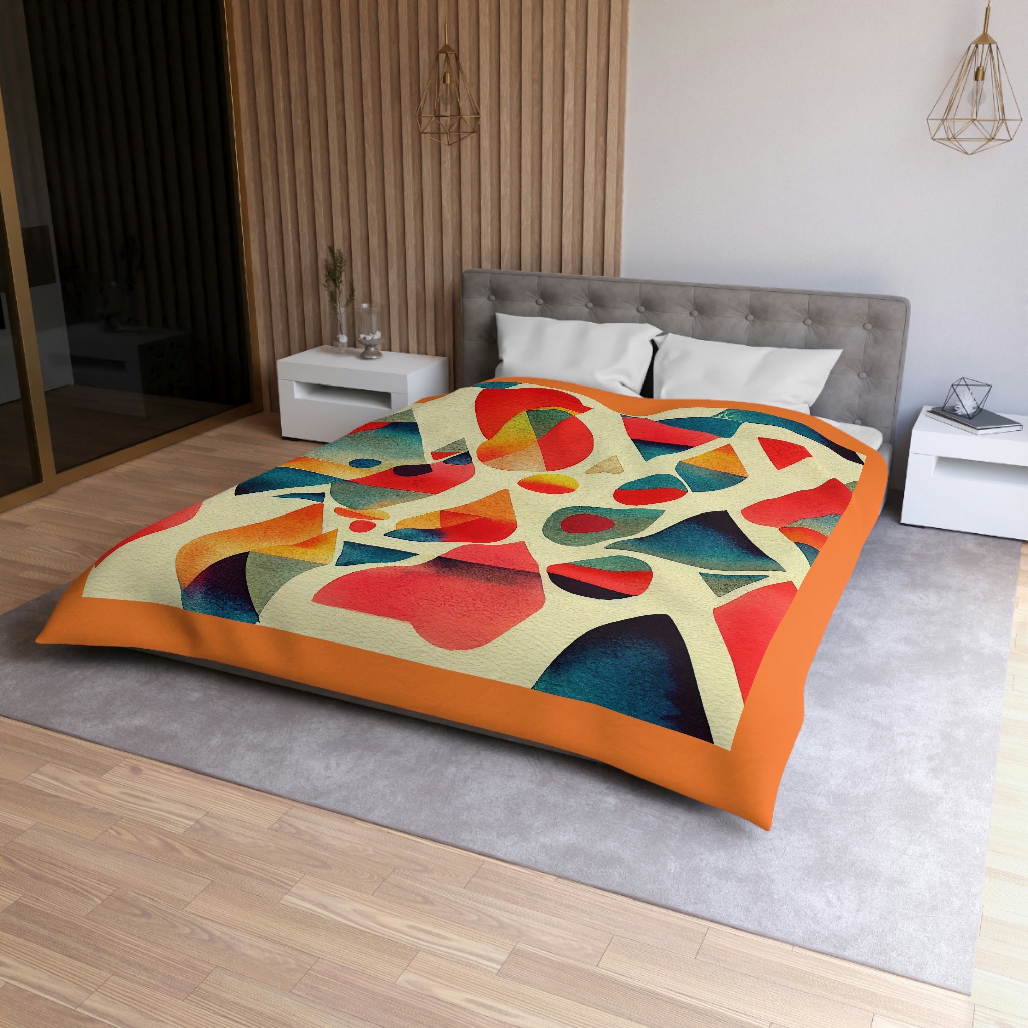 Vibrant Colors Ankara Linen Duvet Cover- Bedding Set- Mudcloth Tribal ...