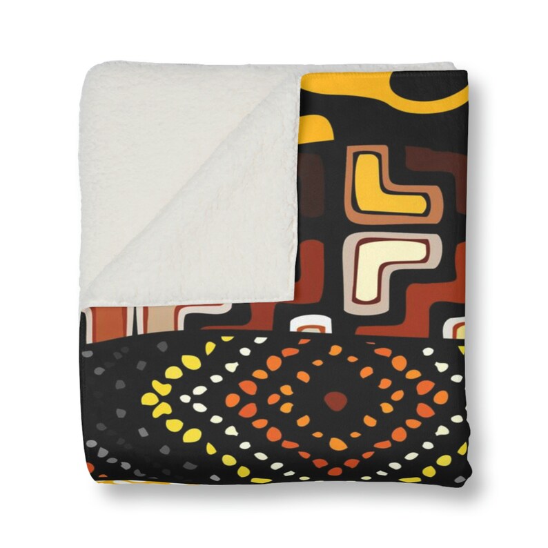 Ankara Print Weighted Sherpa Blanket/afrocentric Bedroom Decor/ Tribal ...