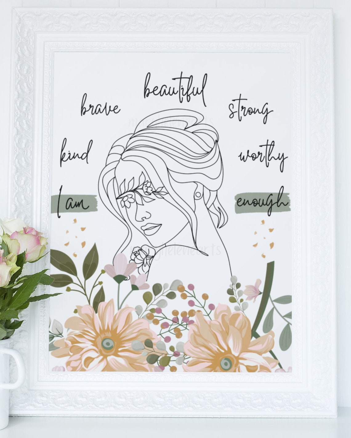 Affirmation Wall Art, Teen Girl Room Decor, Minimalist Wall Art ...