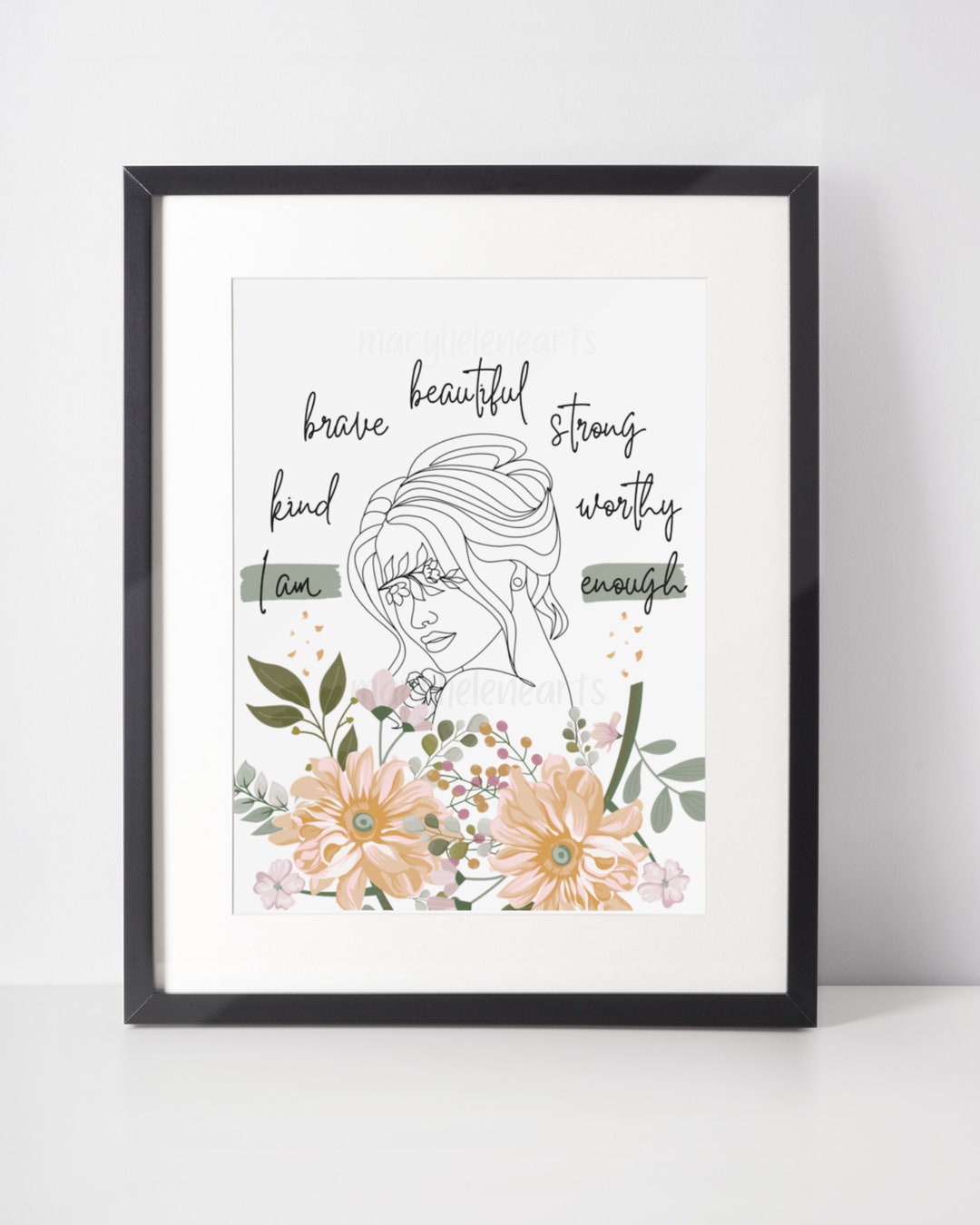 Affirmation Wall Art, Teen Girl Room Decor, Minimalist Wall Art ...
