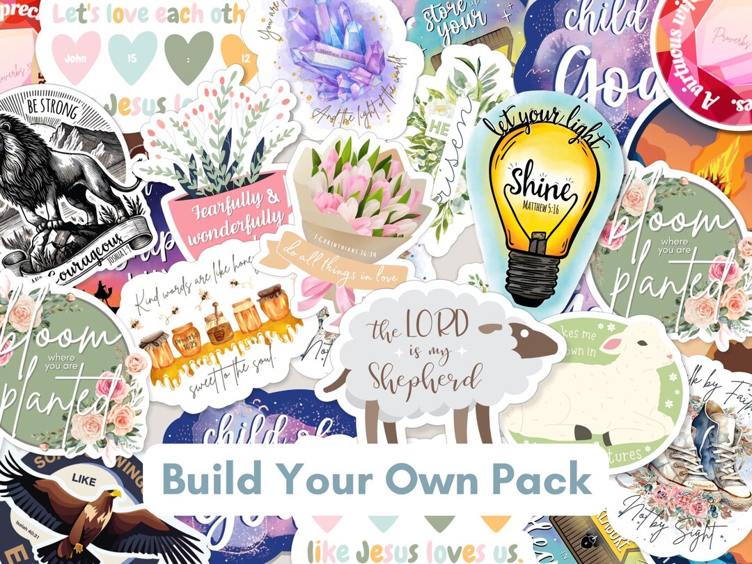 Bible Verse Sticker Set | Durable Waterproof Vinyl Decals for Laptops ...