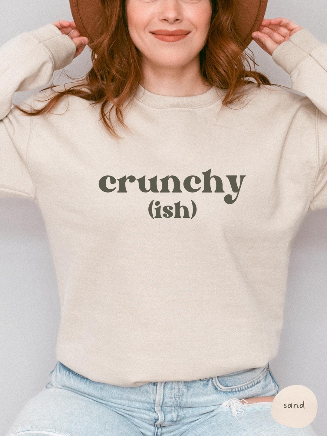Crunchy-ish Sweatshirt for Women, Sorta Crunchy Mom Sweater, Scrunchy ...