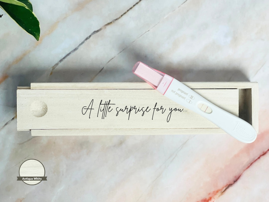Wooden Pregnancy Announcement Box, Pregnancy Test Box, Announcement for ...