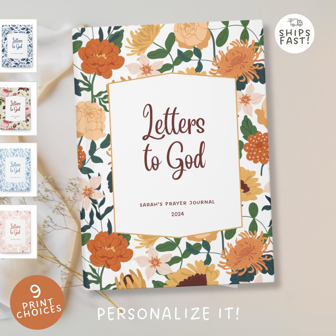 Personalized Floral Christian Journal, Prayer Diary for Women, Bible ...