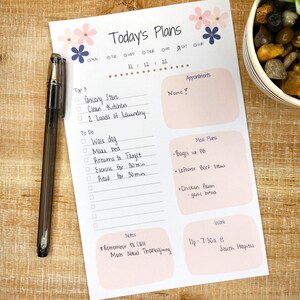 Today's Plans: Daily Notepad| Daily Plans| Planner Notepad| To-do List ...