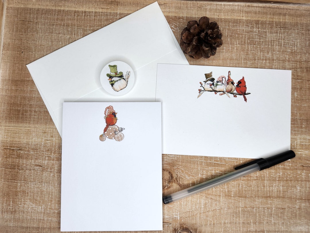 Holiday Bird Flat Card Stationary| Christmas Stationery| Bird Lover ...