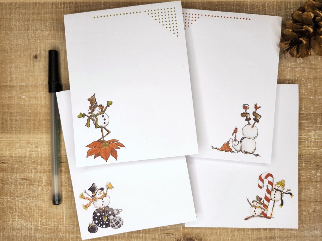 Party Snowmen: Notepads | Beer and Wine Lovers| Cheerleading Winter ...