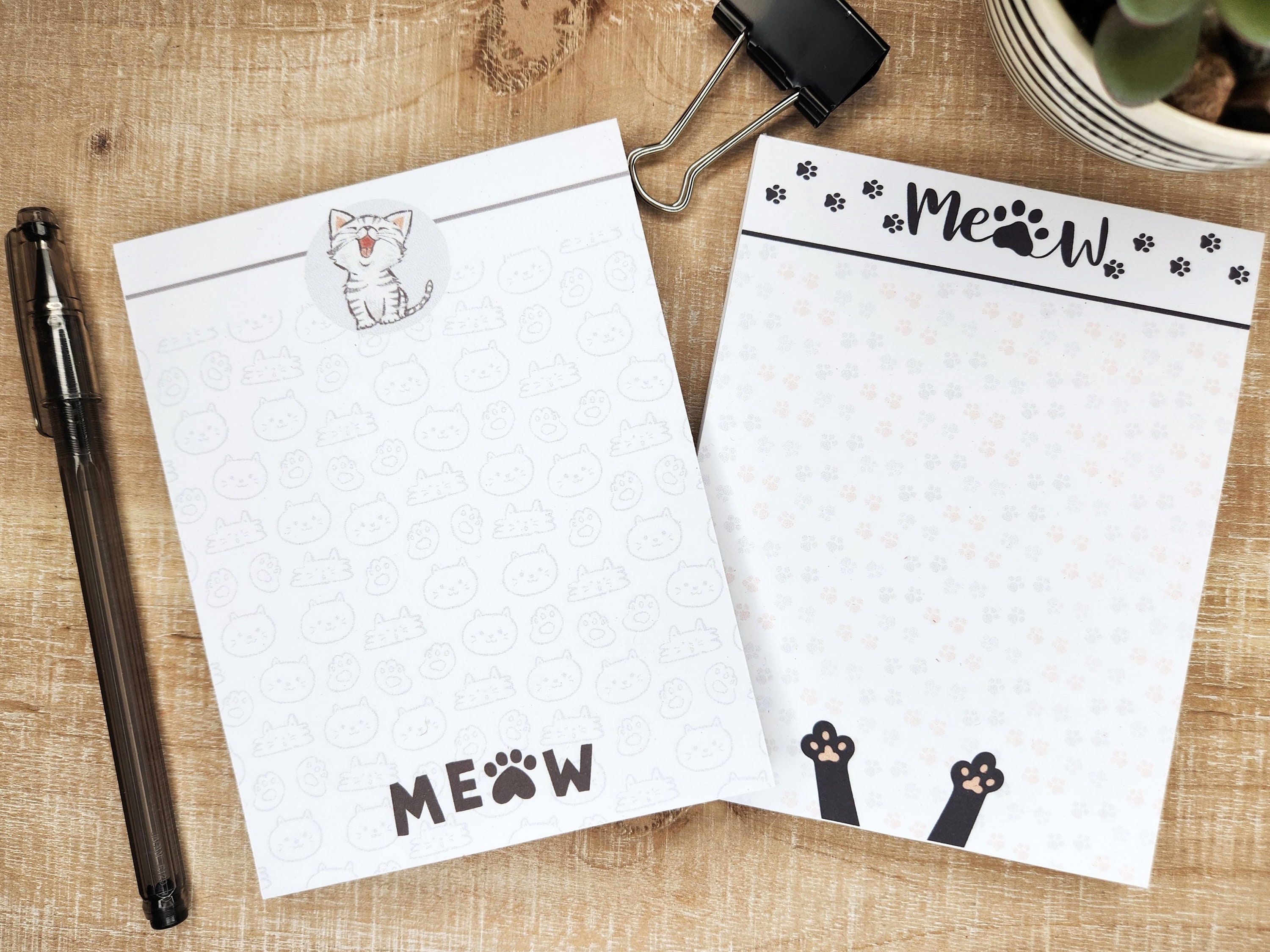 Meow-za Kitties: Notepads | Cat Notepads| Cat Lovers Gift| Cat Memo Pad ...