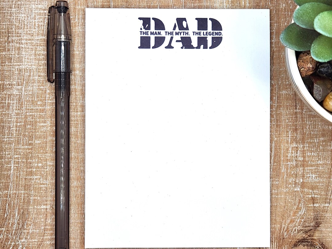 Dad Notepad: the Man, the Myth, the Legend| Dad Gift| Father's Day Gift ...