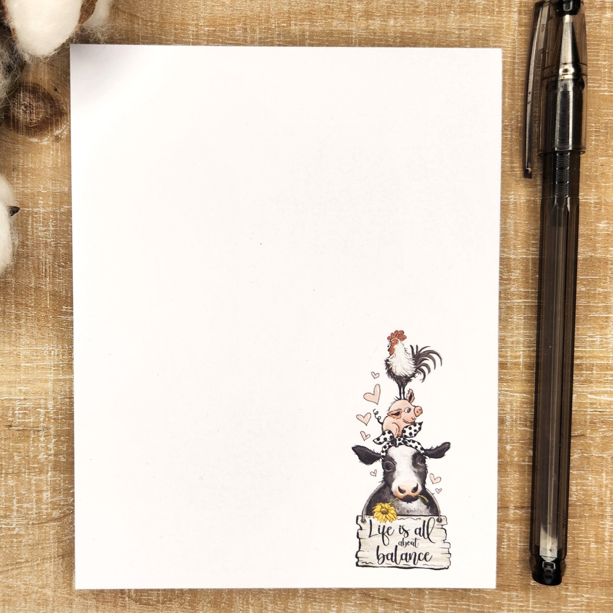 Down on the Farm: Notepads| Farm Themed Notepads| Farm Animals ...