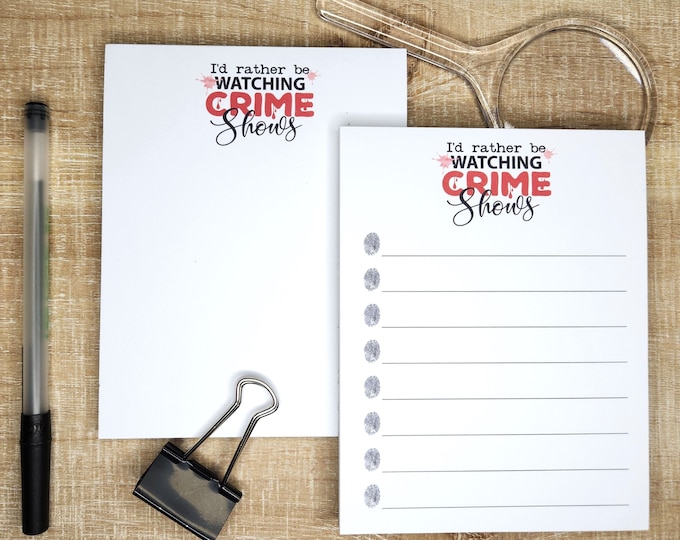 Watching Crime Shows & Taking Notes Matte Hardcover Journal, True Crime ...