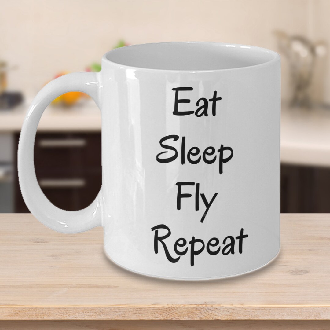 Pilot Gift, Airline Pilot Mug, Co Pilot Gift, Flight Instructor, Eat ...