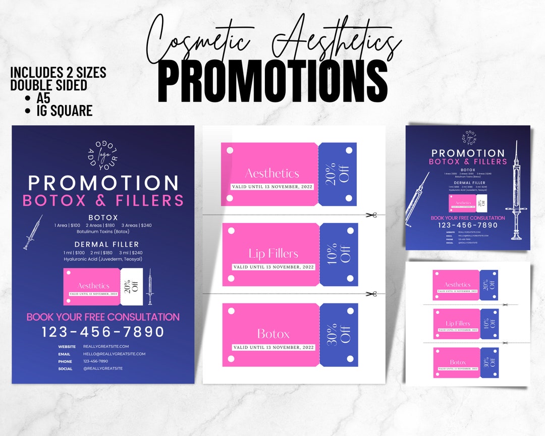 Medspa Botox Filler Promotion Flyer Beauty Templates Brand - Etsy