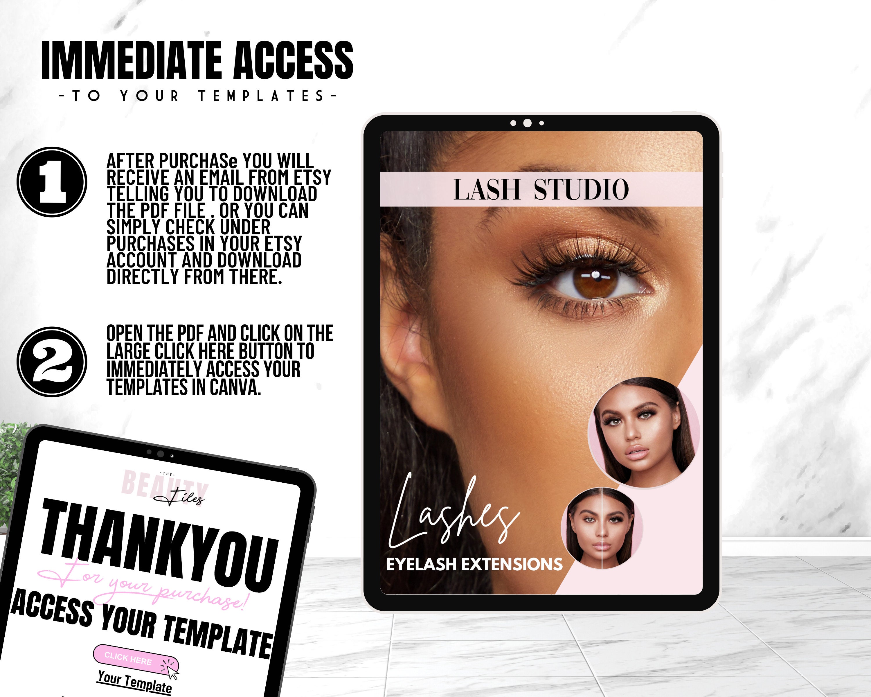 Lash Extensions Poster, Eyelash Extensions Wall Art, Editable Salon ...