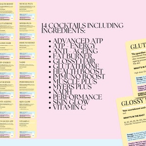 IV Vitamin Drip Bag Labels, Editable Nutrient Therapy Labels, Pastel IV ...