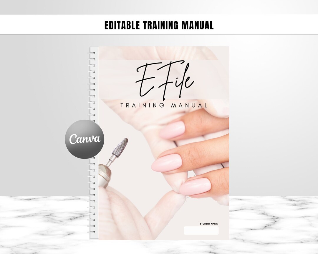 Manuel de formation E-File, cours modifiable sur la manucure E-file ...