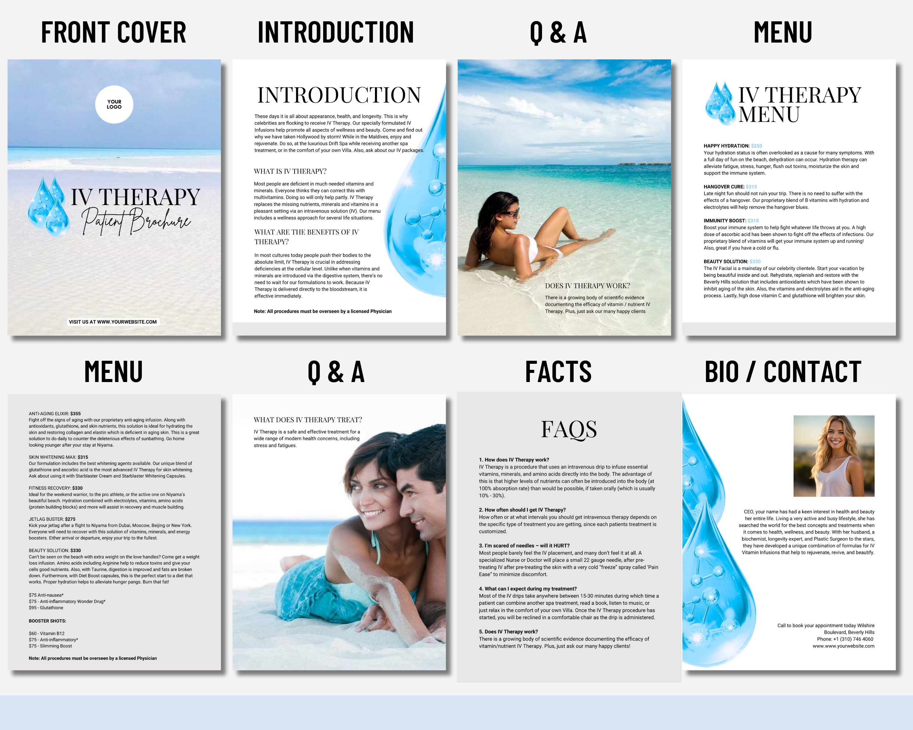IV Vitamin Therapy Ebook, IV Therapy Clinic Brochure Template, Infusion ...