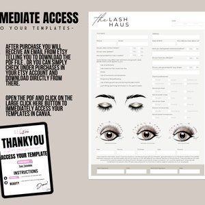 Eyelash Extensions Client Record Card, Goodnotes, Lash Forms, Lash ...