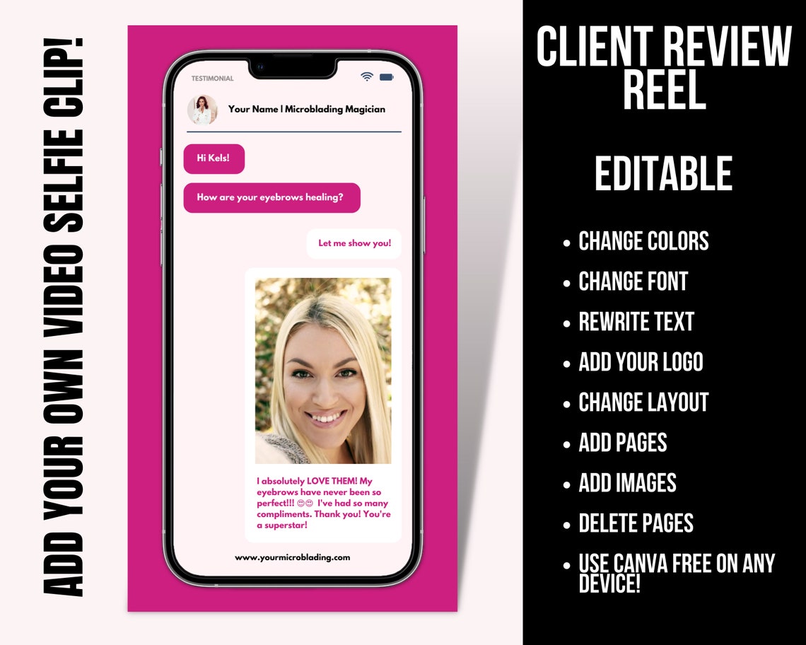 Microblading Reel for Instagram, Beauty, Client Review Video, Instagram ...