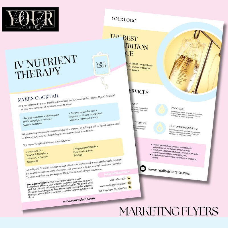Iv Therapy Flyer - Etsy