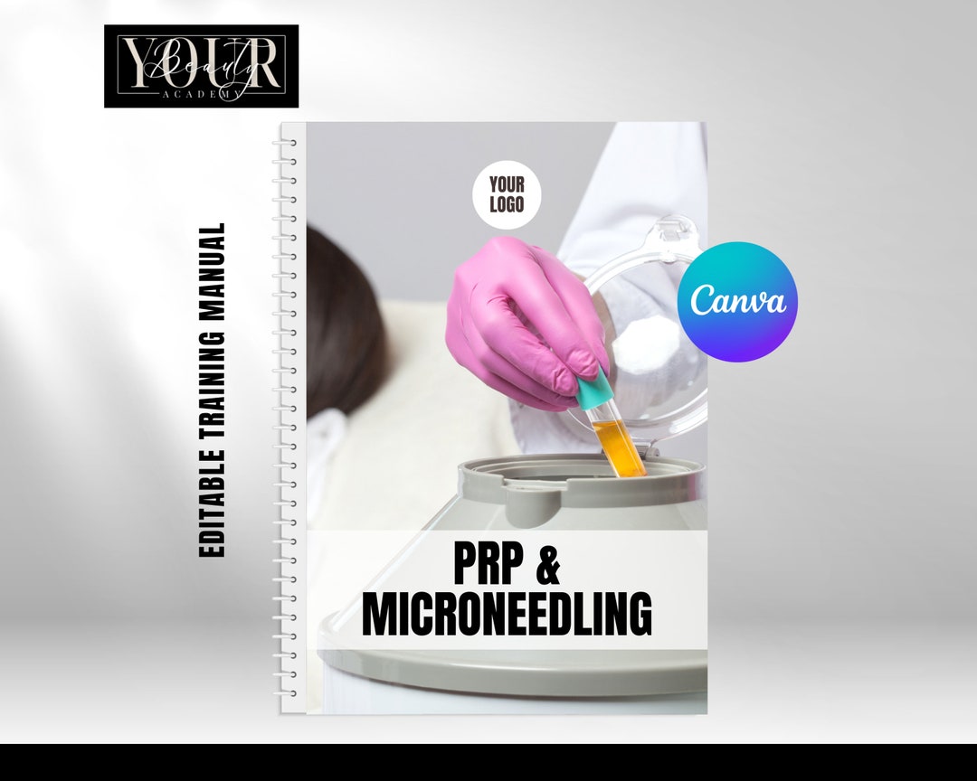 PRP Training Manual, Editable Training Guide, Platelet Rich Plasma ...
