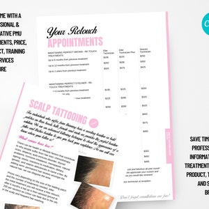 PMU Client Welcome Packet, Brochure Treatments, Marketing Booklet, PMU ...