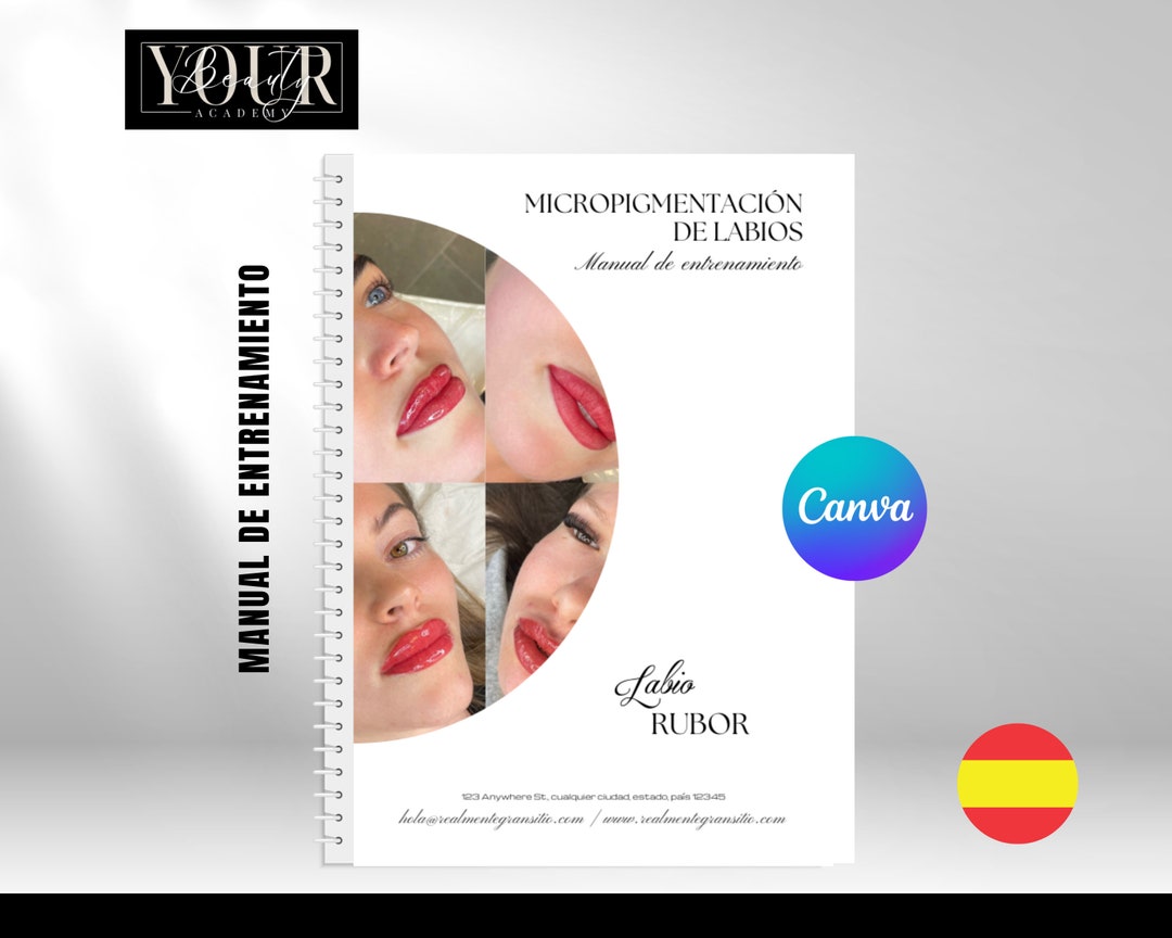 Spanish Lip Blush Training Manual, PMU Lips, Lip Micropigmentation ...