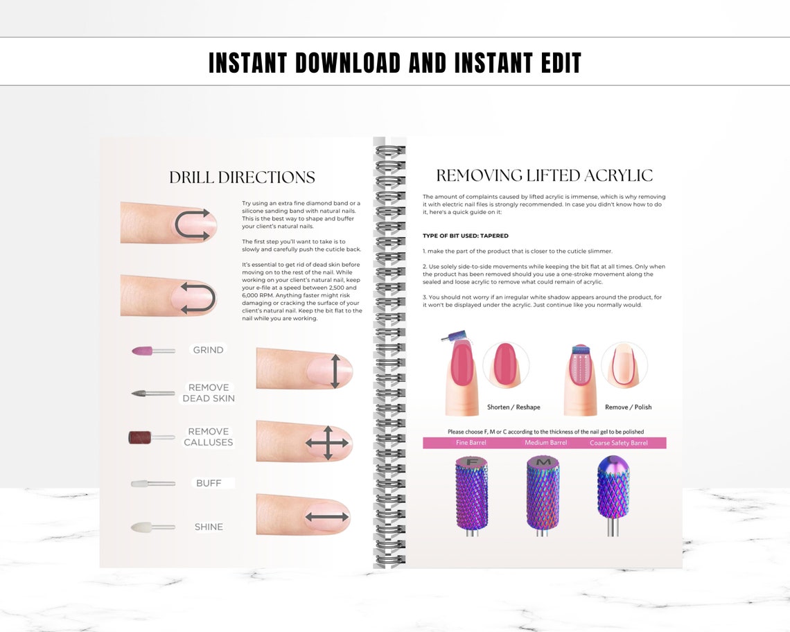 Manuel de formation E-File, cours modifiable sur les ongles E-file ...