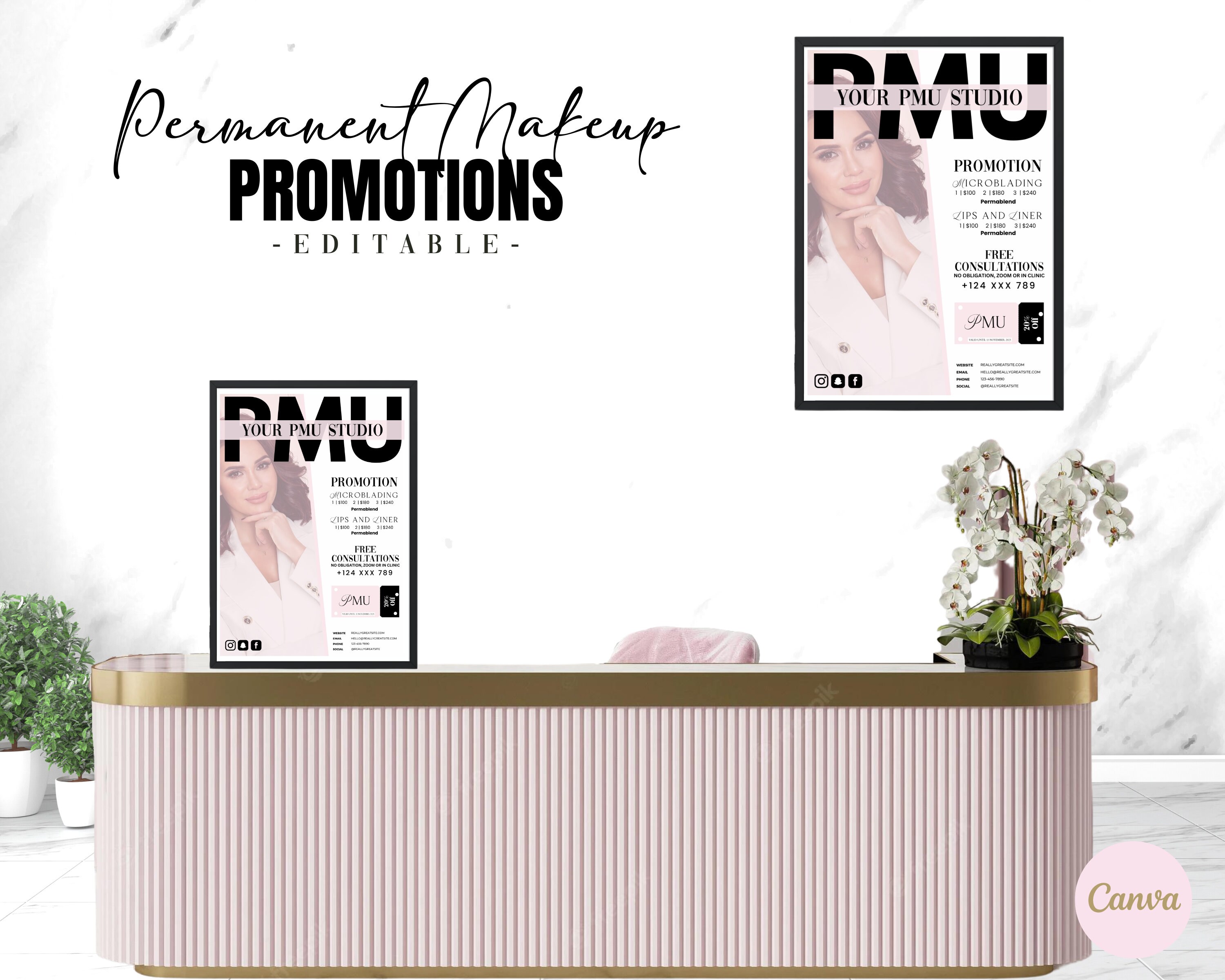 PMU Poster, Microblading Promos, Microshading Beauty Flyers, Brand ...