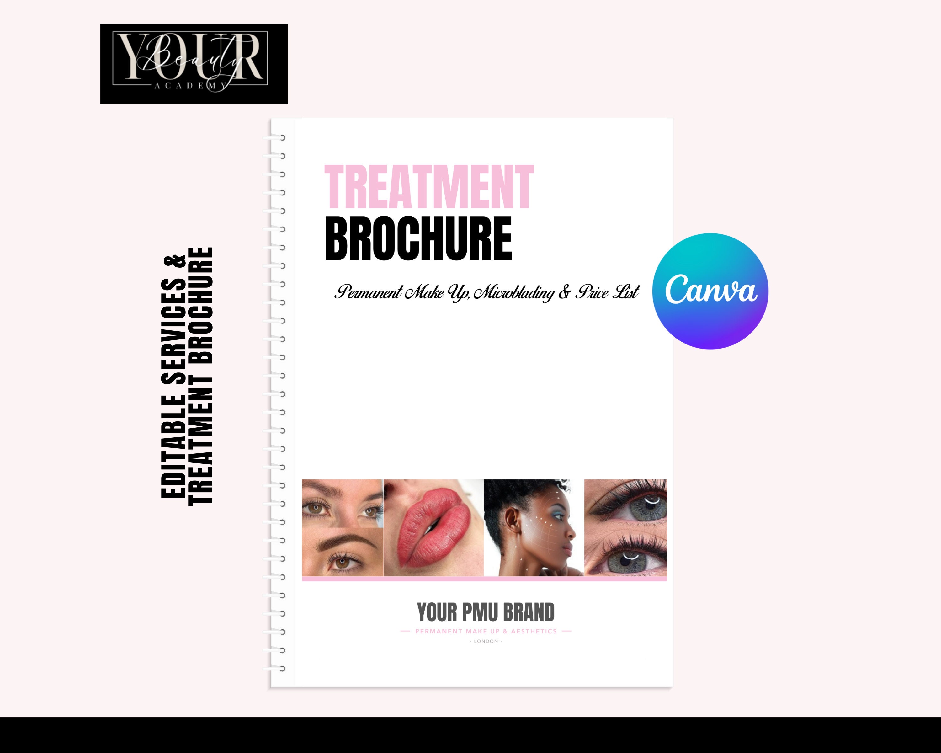 PMU Client Welcome Packet, Brochure Treatments, Marketing Booklet, PMU ...